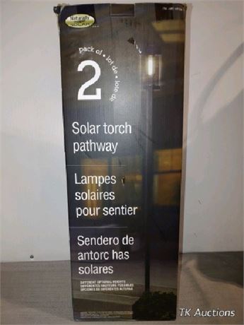 TK Auctions - Naturally Solar Solar Torch Pathway, 2-pack