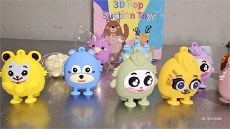 TK Auctions - 3D Pop Suction Toys, 12 pack