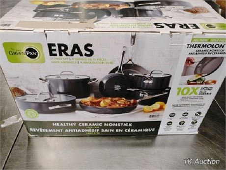 TK Auctions - GreenPan Eras Ceramic Non stick Cookware set