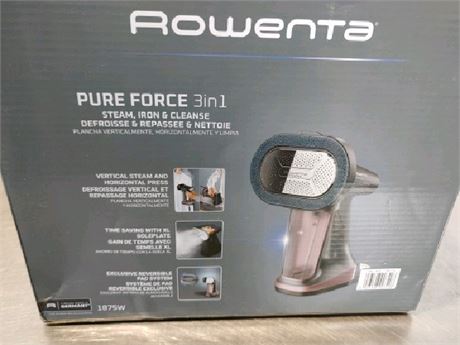 TK Auctions - Rowenta Pure Force 3-in-1 Garment Steamer, Iron & Garment ...