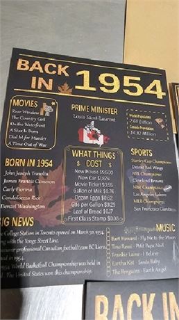 TK Auctions - 1954 Birthday Signs, 3 piece