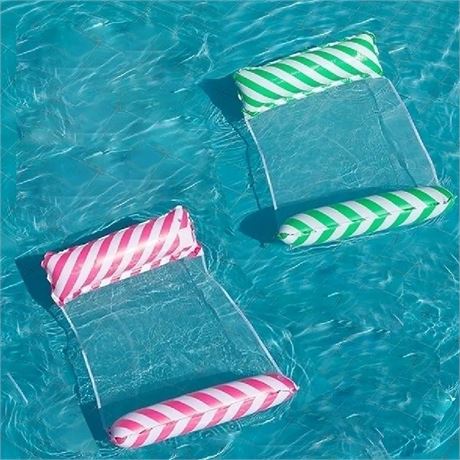 TK Auctions - Inflatable Pool Lounge Float, 3 Pack, teal, pink and blue