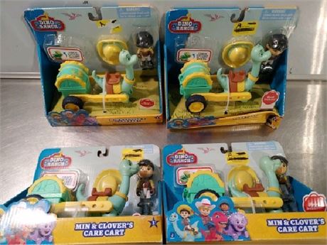 TK Auctions - Bundle of 4x Dino Ranch Min&Clover's Care Cart