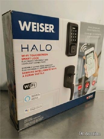 TK Auctions - Weiser Halo Wi-Fi Touchscreen Smart Lock