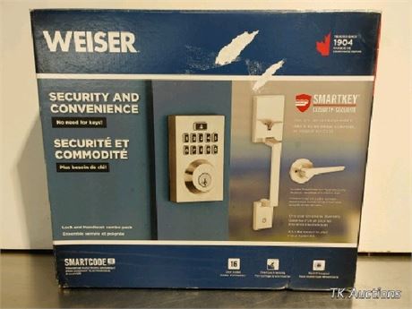 TK Auctions - Weiser Electronic Deadbolt Handle Set