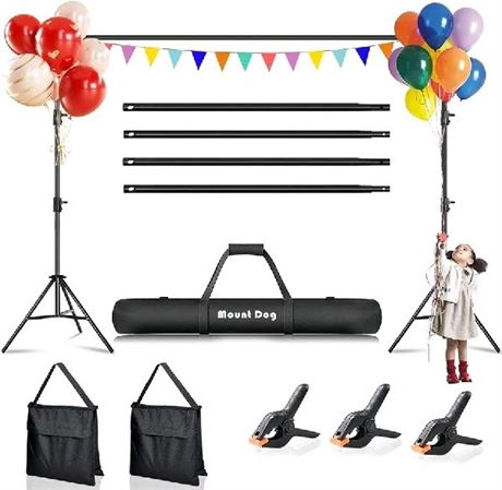 TK Auctions - MountDog 6.5ft x 10ft Photo Backdrop Stand Kit