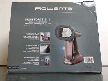 TK Auctions - Rowenta Pure Force 3-in-1 Garment Steamer, Iron & Garment ...
