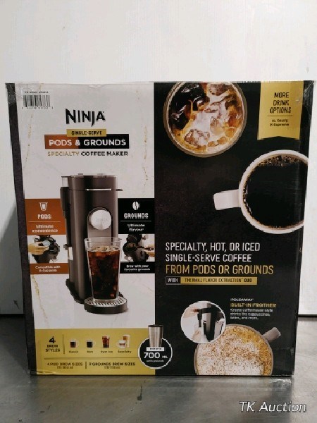 TK Auctions - Ninja Pods & Grounds Specialty Single-Serve Coffee Maker ...