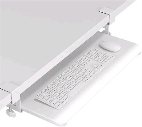 TK Auctions - BONTEC Keyboard Tray, Under Desk Extendable with C Clamp ...